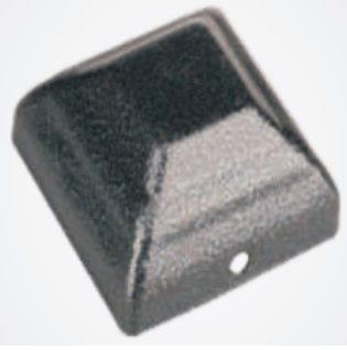 Black Coated Metal Post Cap (10pc) - CR Fence & Rail