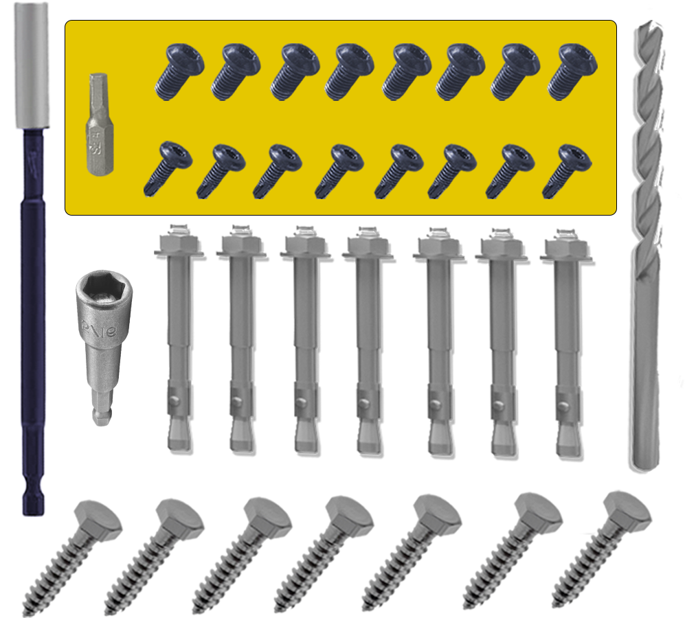 Stairs Handrail Screws (8 SD + 8 FL) + Hex Bit - Default Title - CR ...